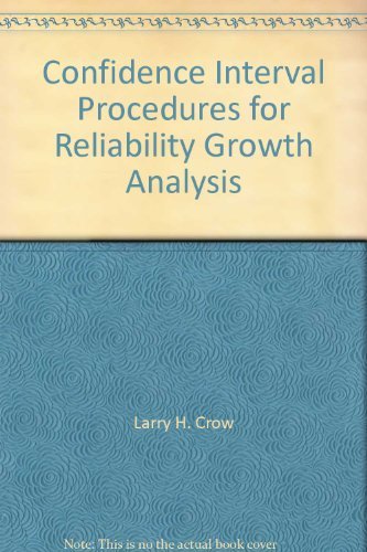 Confidence Interval Procedures for Reliability Growth Analysis: Larry H ...