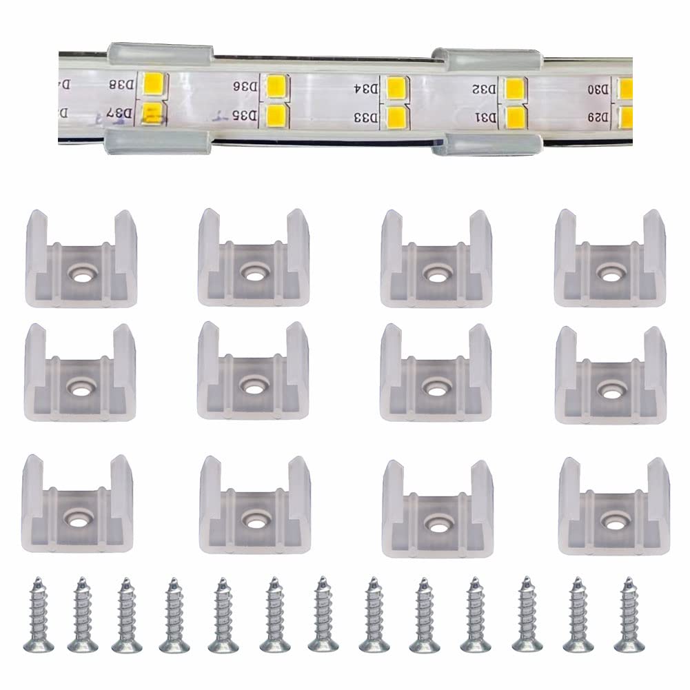 Buy Ginyrerd 120Pcs Led Strip Light Clips Neon Mounting Clips 10/13 ...