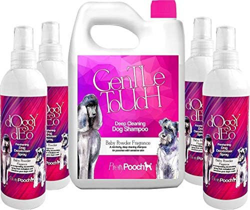 Pretty Pooch® 5L Gentle Touch Dog Shampoo & 1Litre Deodorising Spray ...