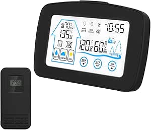Amazon.com: Jeeje Digital Weather Station, Outdoor Sensor with Remote ...