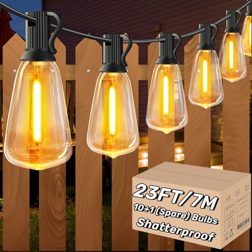 Outdoor Garden String Festoon Lights - 17M / 55.77FT Garden LED Lights ...