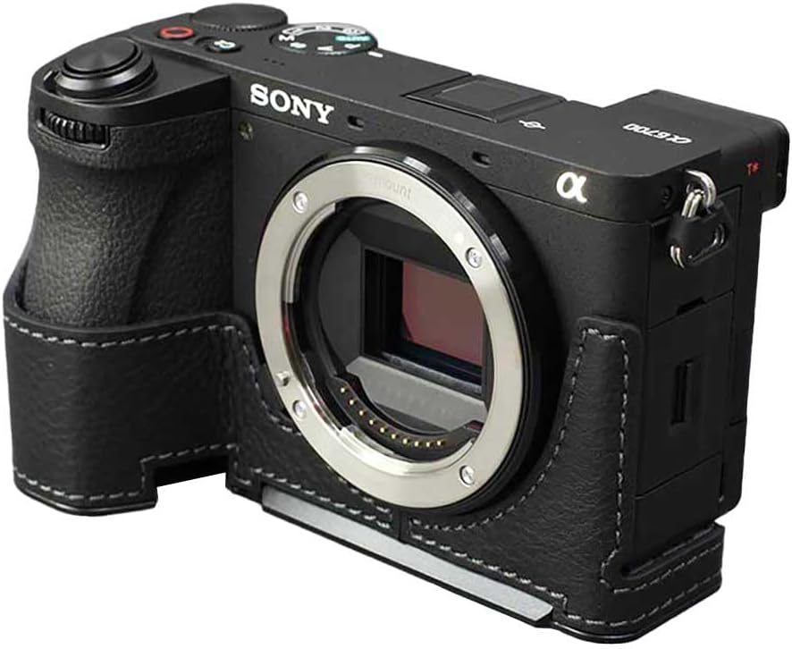 Amazon | カメラケース Lims リムズ SONY α6700 専用 イタリアンレザー ケース Black ブラック おしゃれ かっこいい 高級 本革 牛革 ケース メタルプレート ...