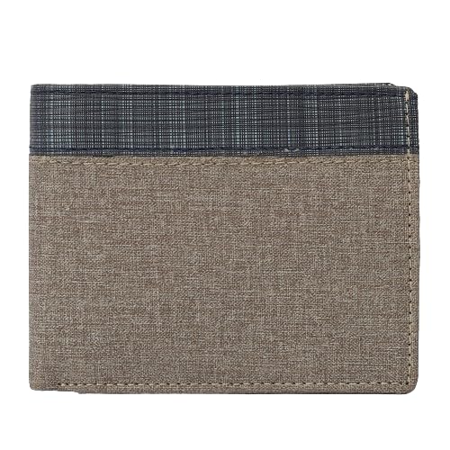 Buy DCENT KRAFT Textured Design Coin Pocket Bifold Wallet, Grey & Blue ...