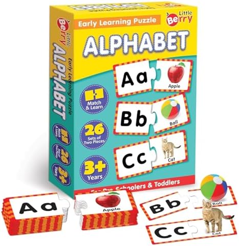 Alphabet Early Learning Puzzle for Kids | 52 Thick Puzzle Pieces, 26 ...
