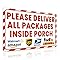 Amazon.com: ALKB Delivery Sign for Outdoor Use - Please Deliver All Packages to Front Door with ...