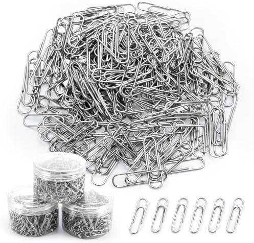 Amazon.com: M&G Paper Clips 600pcs Medium Metal Paper Clips for File ...