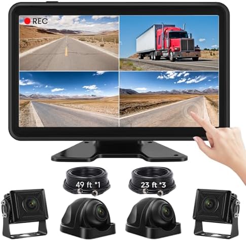 Amazon.com: Losuudy Wired Backup Camera System with 10.1" Touch Monitor ...