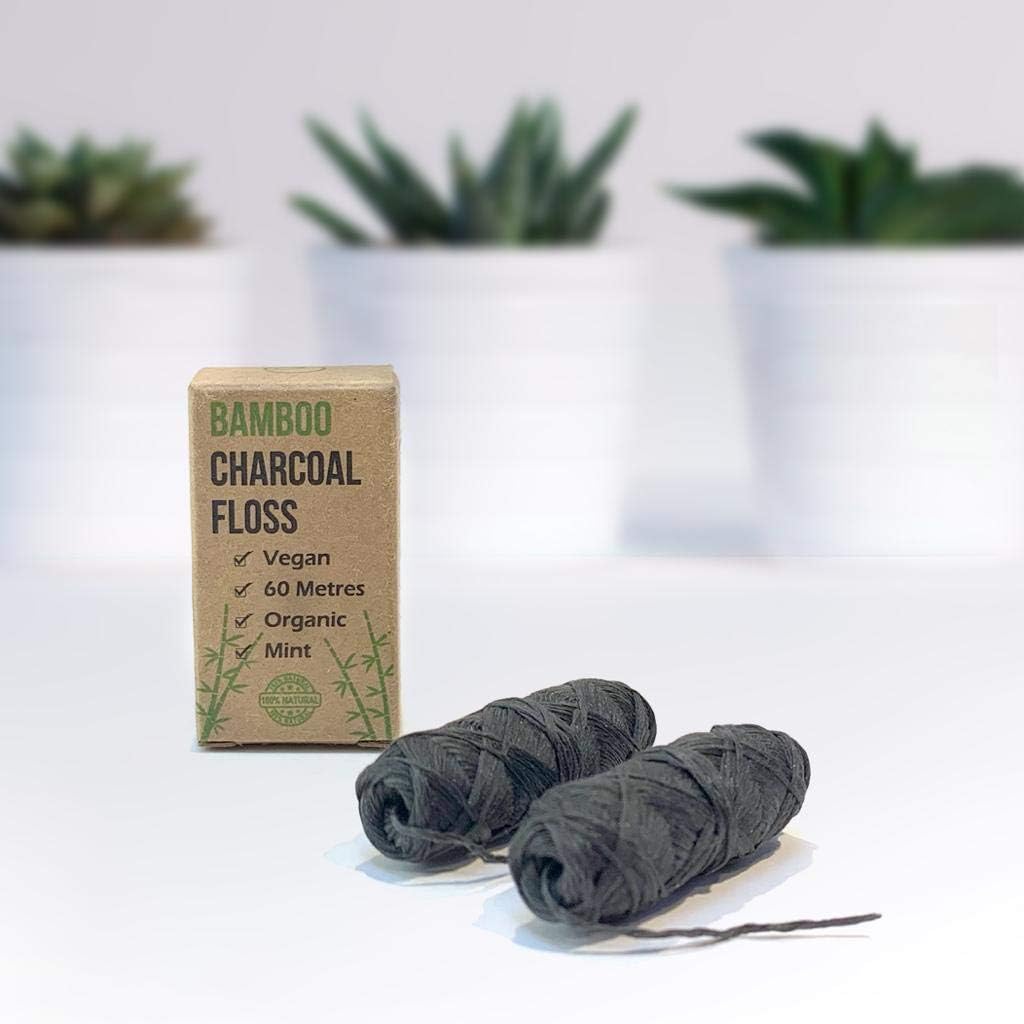 PlanetNatura Bamboo Dental Floss with Activated Charcoal – Eco-Friendly ...