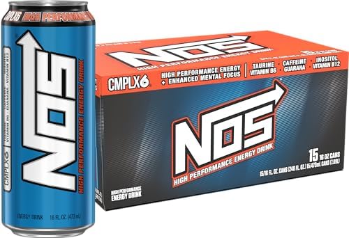 Amazon.com : NOS Original Performance Energy Drink – 16oz Cans (Pack of ...
