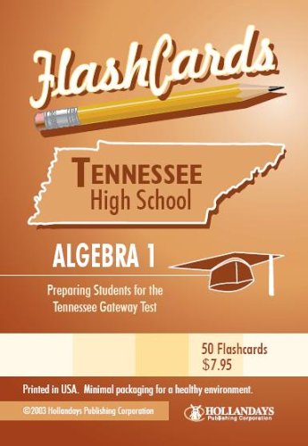 Tennessee Gateway Test Algebra I Flashcards: Hollandays Publishing ...