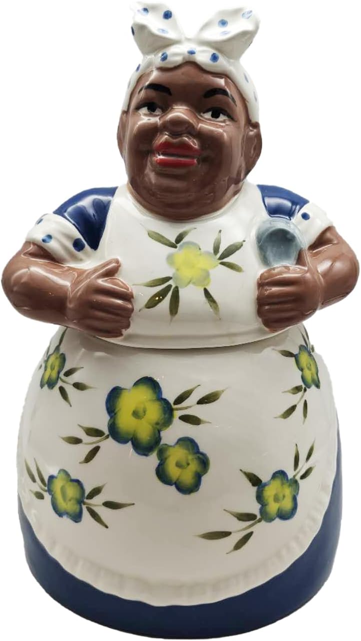Amazon.com: ACK Blue African American Cookie Jar: Cookie Jars: Home ...