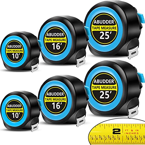 Tape Measure,6 Pack Bulk Measuring Tape Retractable with Fractions ...