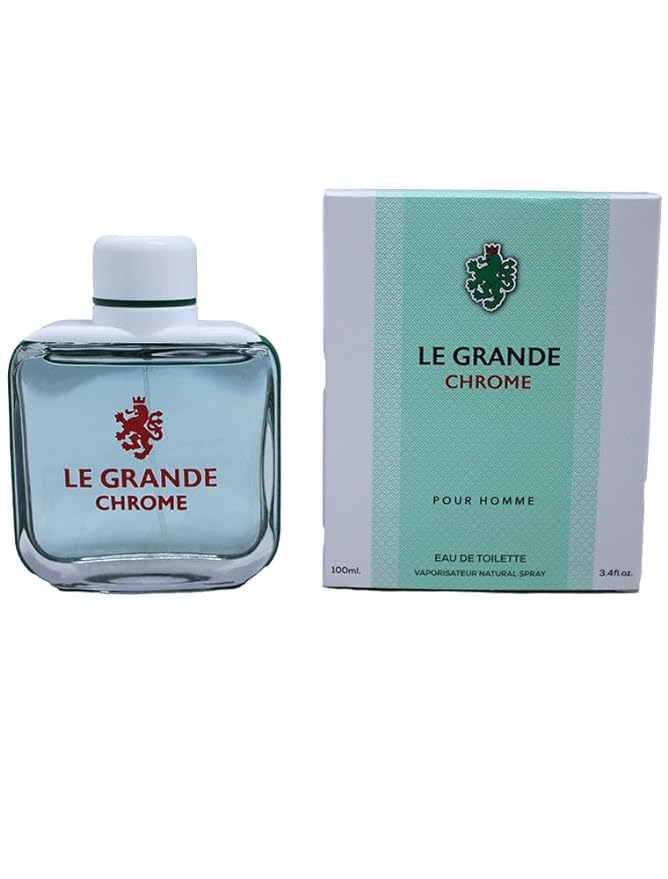 Amazon.com : LE GRANDE CHROME Designer Inspired EDT pour homme 3.4 fl ...