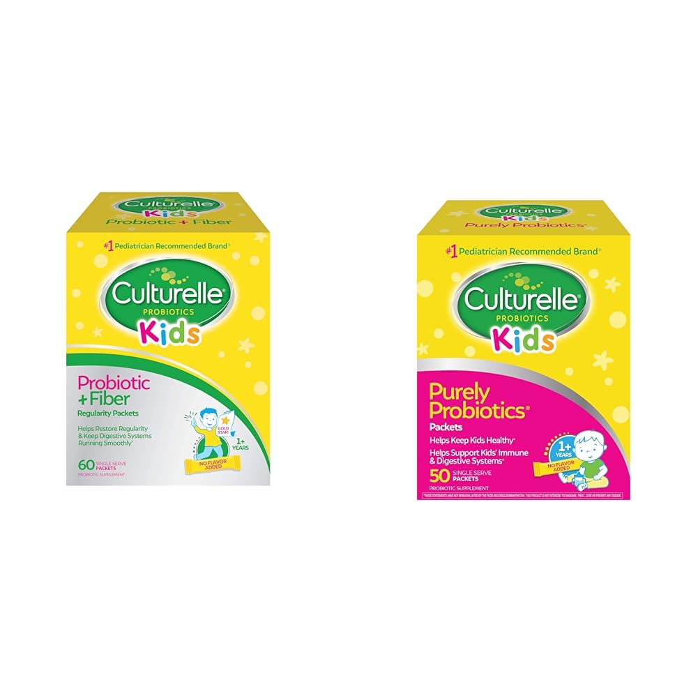 Amazon.com: Culturelle Kids Probiotic + Fiber Packets (Ages 3+) - 60 ...