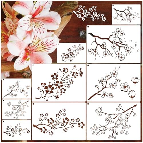 Amazon.com : Wildflower Stencils for Painting Flower Stencils Spring ...