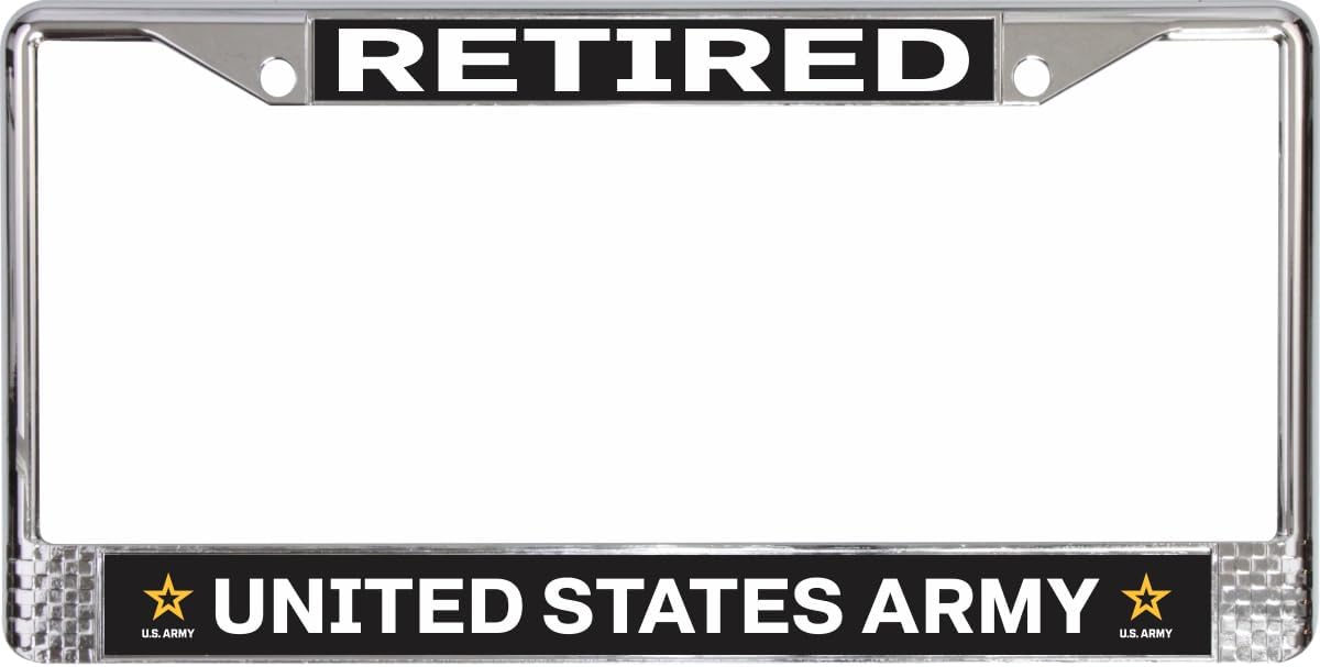 Amazon.com: MilitaryBest U.S. Army 'Retired' License Plate Frame ...
