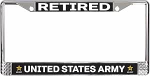 Amazon.com: MilitaryBest U.S. Army 'Retired' License Plate Frame ...