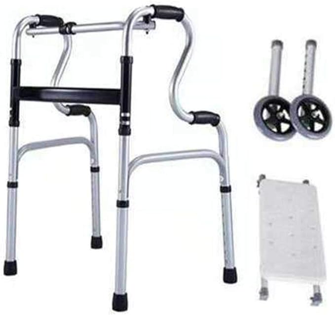 Gehhilfe Für Senioren, Rollator, Gehhilfe, Alter Mann, Stehend, Zwei ...