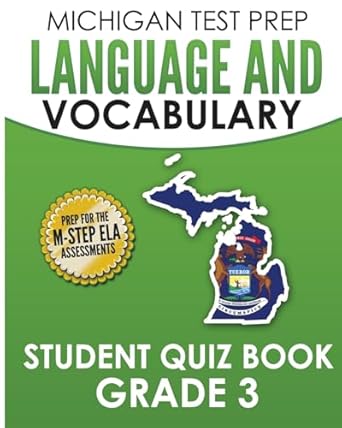 Buy Michigan Test Prep Language & Vocabulary Student Quiz Book Grade 3 ...