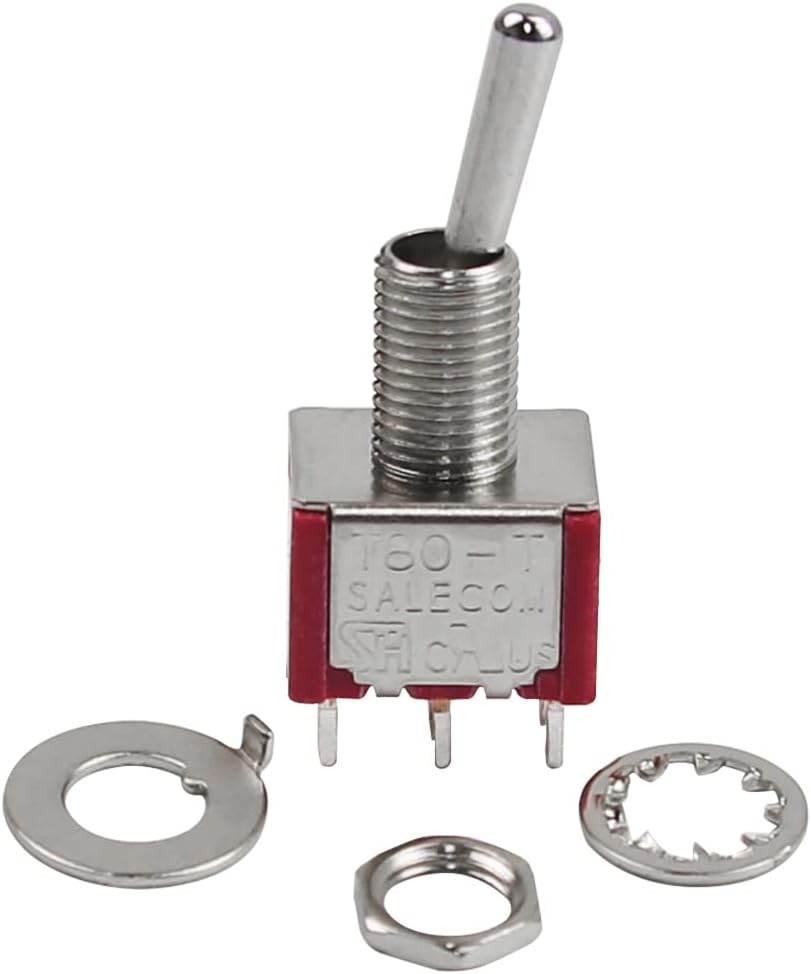 Amazon.com: FLEOR 2 Way on/on Toggle Switch DPDT Mini Toggle Switches 6 ...