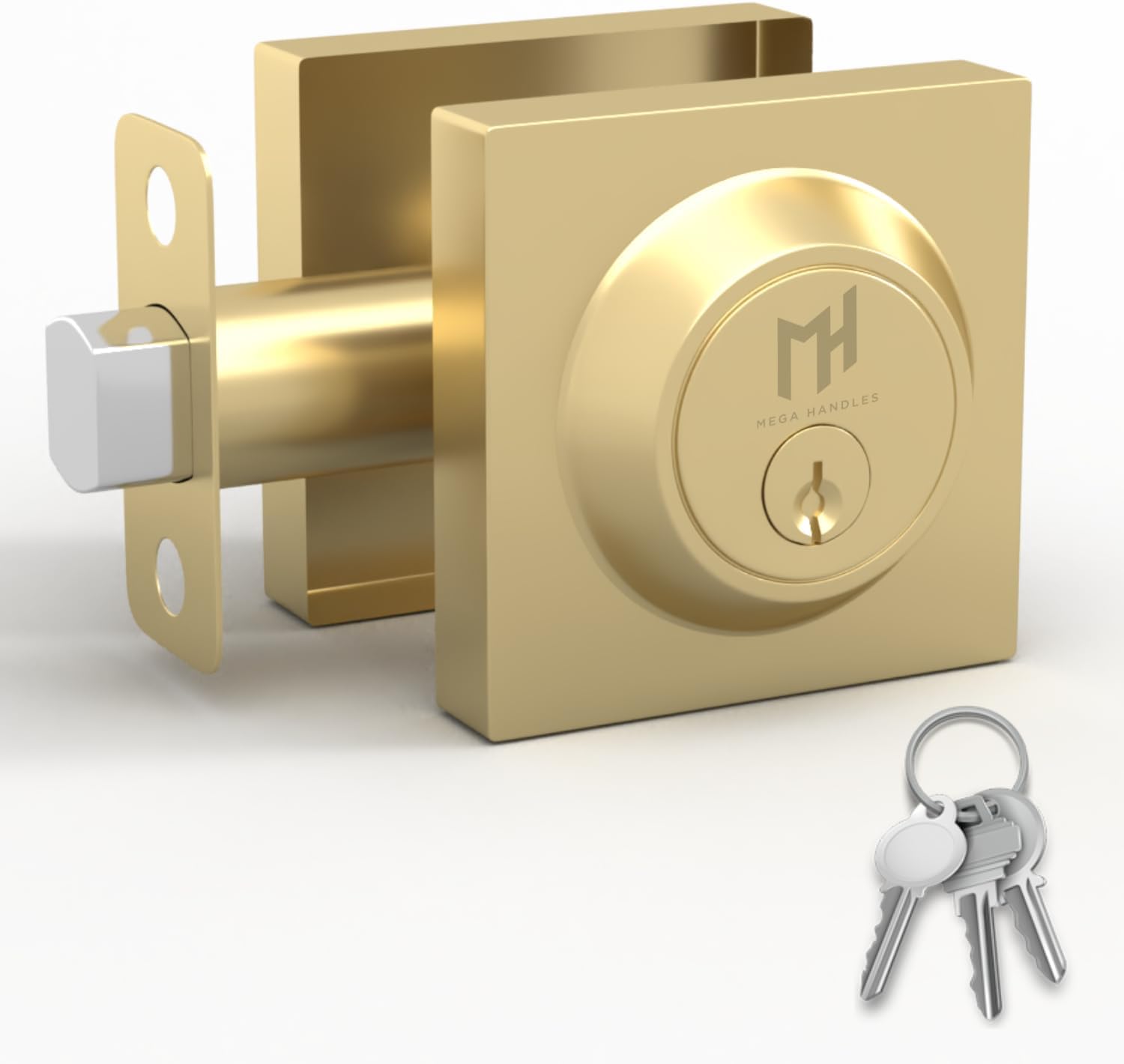 Marcel Single Cylinder Deadbolt - SC1 Keyway - YMRC32.US4 - Satin Brass ...
