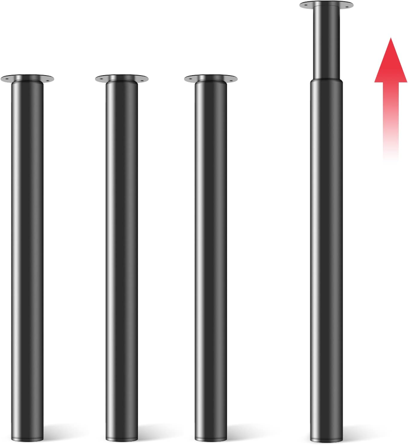 Jahof Adjustable Table Legs, DIY Furniture Leg, Square Metal Desk Legs ...