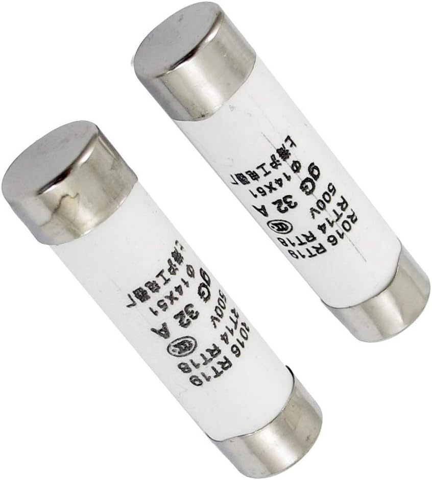 Aexit 20 Pcs Electrical 500V 32A Cylinder Cap Ceramic Fast Fuse Fuses ...
