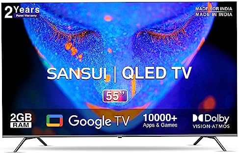 Sansui 140 cm (55 inches) 4K Ultra HD Smart QLED Google TV JSW55GSQLED ...