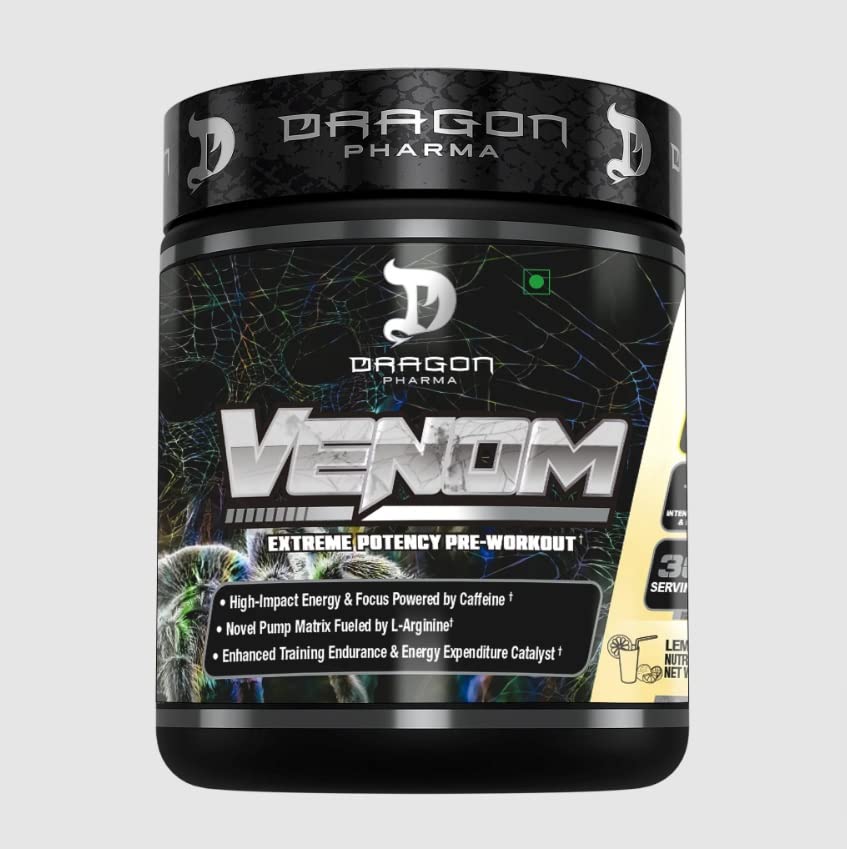 Dragon Pharma Venom Extreme Potency Pre-Workout V5 Lemon Lime -300GM ...