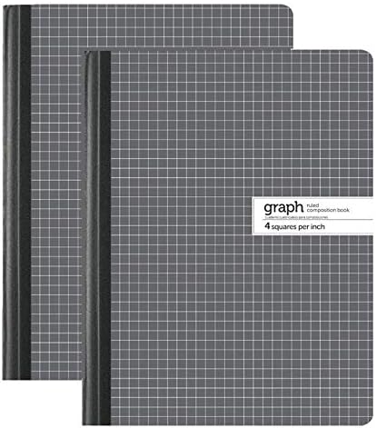 Amazon.com : 1InTheOffice Graph Composition Book, 9.75" x 7.5" Graph ...