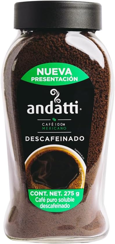 andatti Café Soluble 275 gr, 100% Café Puro Soluble Mexicano, Mezcla ...
