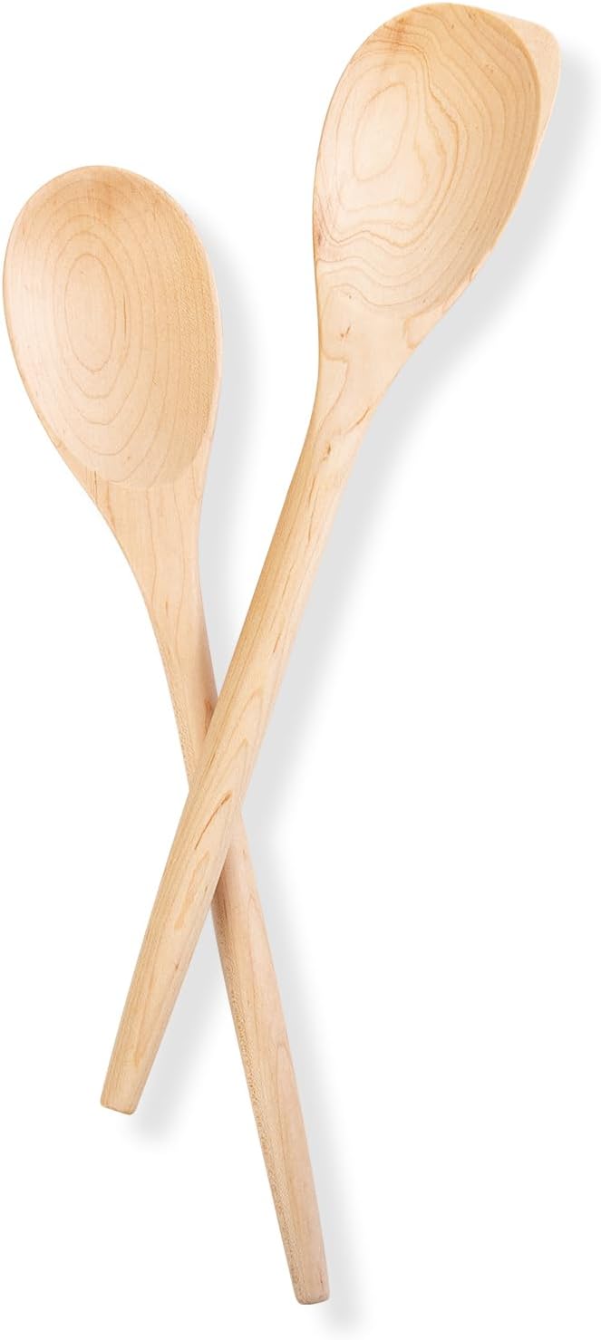 Amazon.com: GinSent Wooden Spoons for Cooking,14 Inch Wood Corner ...