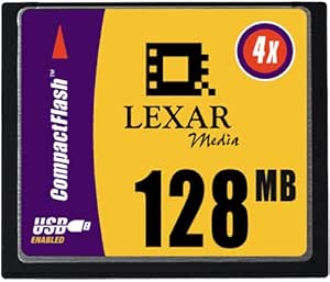 Amazon.com: Lexar Media 128 MB 4X USB CompactFlash Card (CF128-232 ...