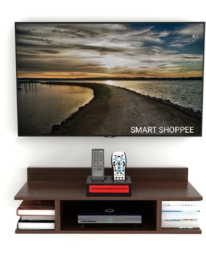 SMART SHOPPEE Engineered Wood Set Top Box Stand Wall Mount for Home ...