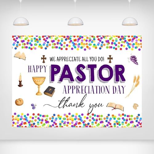 Amazon.com : Printspree Happy Pastor Appreciation Month Backdrop ...