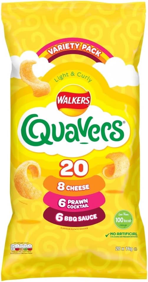 Walkers Quavers Variety Pack 20 x 16g : Amazon.co.uk: Grocery