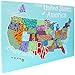 Amazon.com: Large US Map: Home Decor Canvas Wall Art for Kids ...