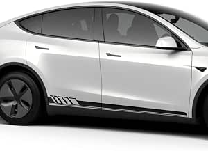 Amazon.com: Car Racing Stripes Sport Decals Edition 1 Door Side Skirt ...