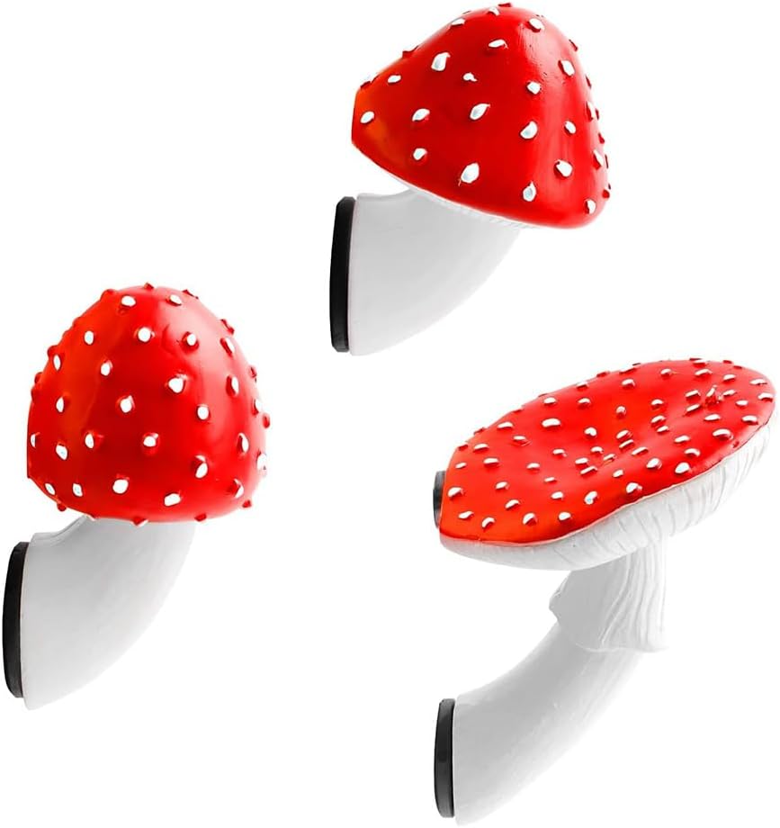Amazon.com: 4 Pcs Wooden Mushroom Fridge Magnet, Mushroom Refrigerator ...