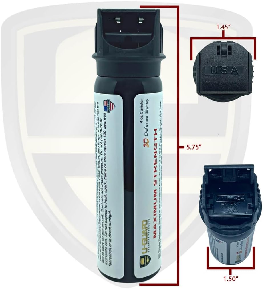 U-Guard Security Products Spray de pimienta de máxima fuerza 3n1 ...