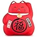 JAPAN CRAFT Maneki Neko - Medium Lucky Cat - Red - Protection from Evil ...