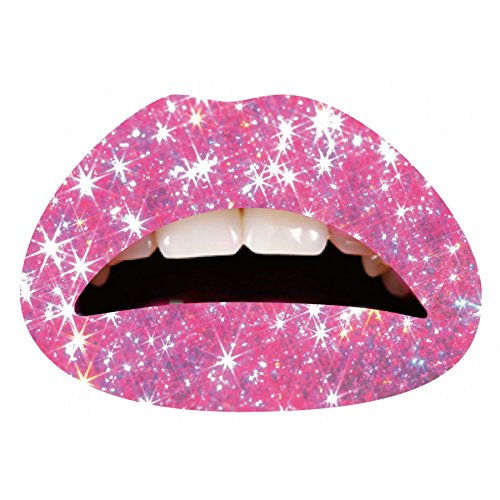Lippen Tattoo Aufkleber Sticker dermatologisch getestet Glitzer ...