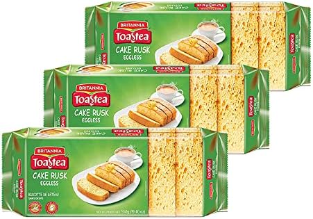 Amazon.com: Britannia Toastea Eggless Rusk Cake 19.40oz (550g ...