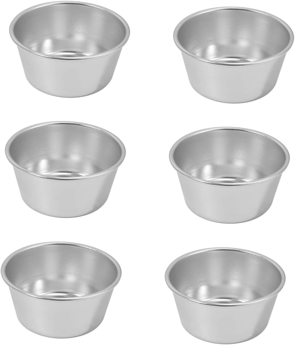 Amazon.com: Cabilock 6pcs Pudding Cup Circle Cake Pan Mini Baking Pans ...