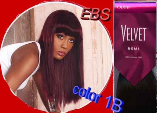 Amazon.com : Outre Velvet Remi 100% Human Hair - Yaky Weaving 14" #1 ...