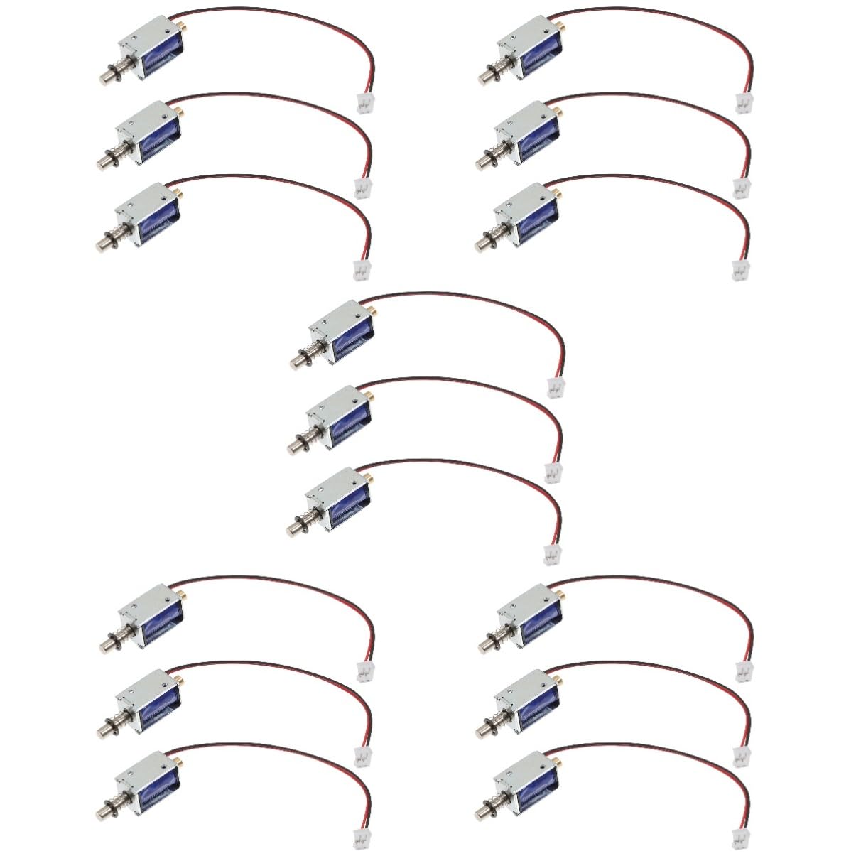 15 Pcs Push-pull Electromagnet Push Type Solenoid Electromagnet Linear ...