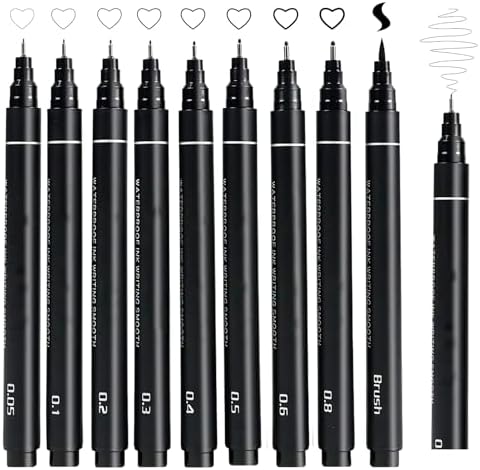 Calligraphy Pens - 6pcs Calligraphy Set for Beginners Refillable Black ...