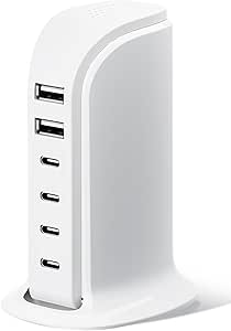 Amazon.com: Cargador USB, estación de carga para múltiples dispositivos de 65 W, bloques de ...
