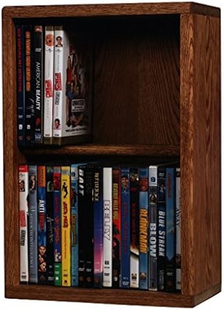 Amazon.com: The Wood Shed Solid Oak DVD Storage Cabinet, Dark : Home ...
