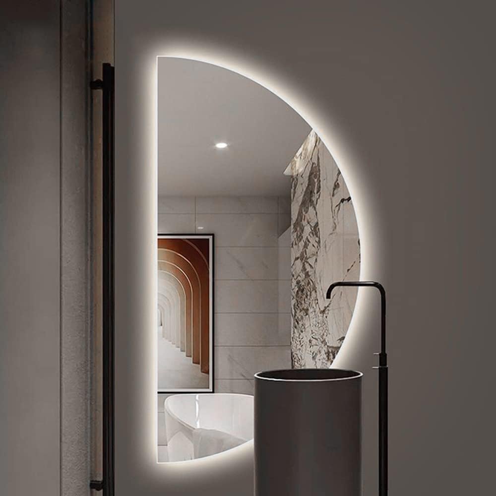 Amazon.com: ZJIEX 24" Semicircular Frameless Wall Mounted LED Bathroom ...